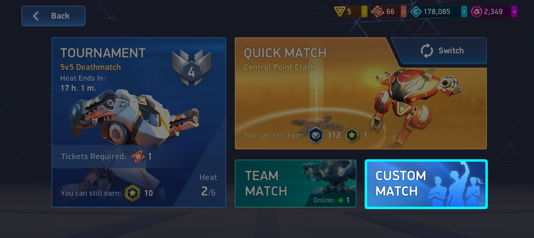 What is a Custom Match? – Mech Arena