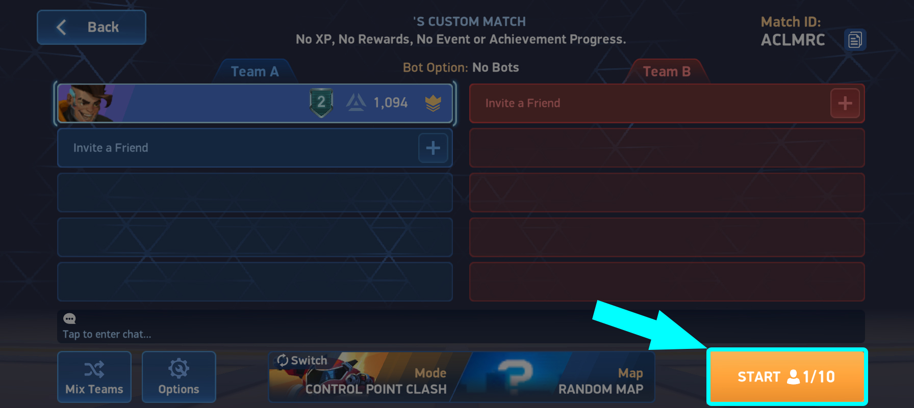Partida personalizada – Mech Arena